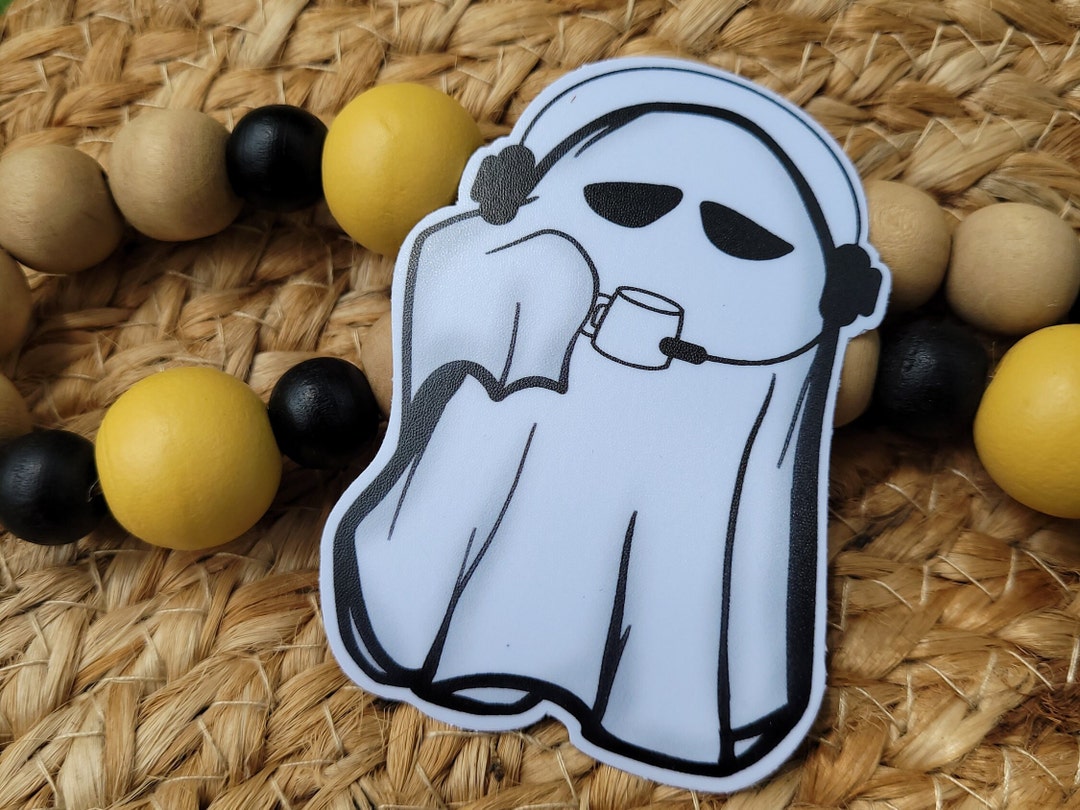 Ghost Dispatcher | Answering Phone | Headset | Coffee | Sticker | Vinyl ...