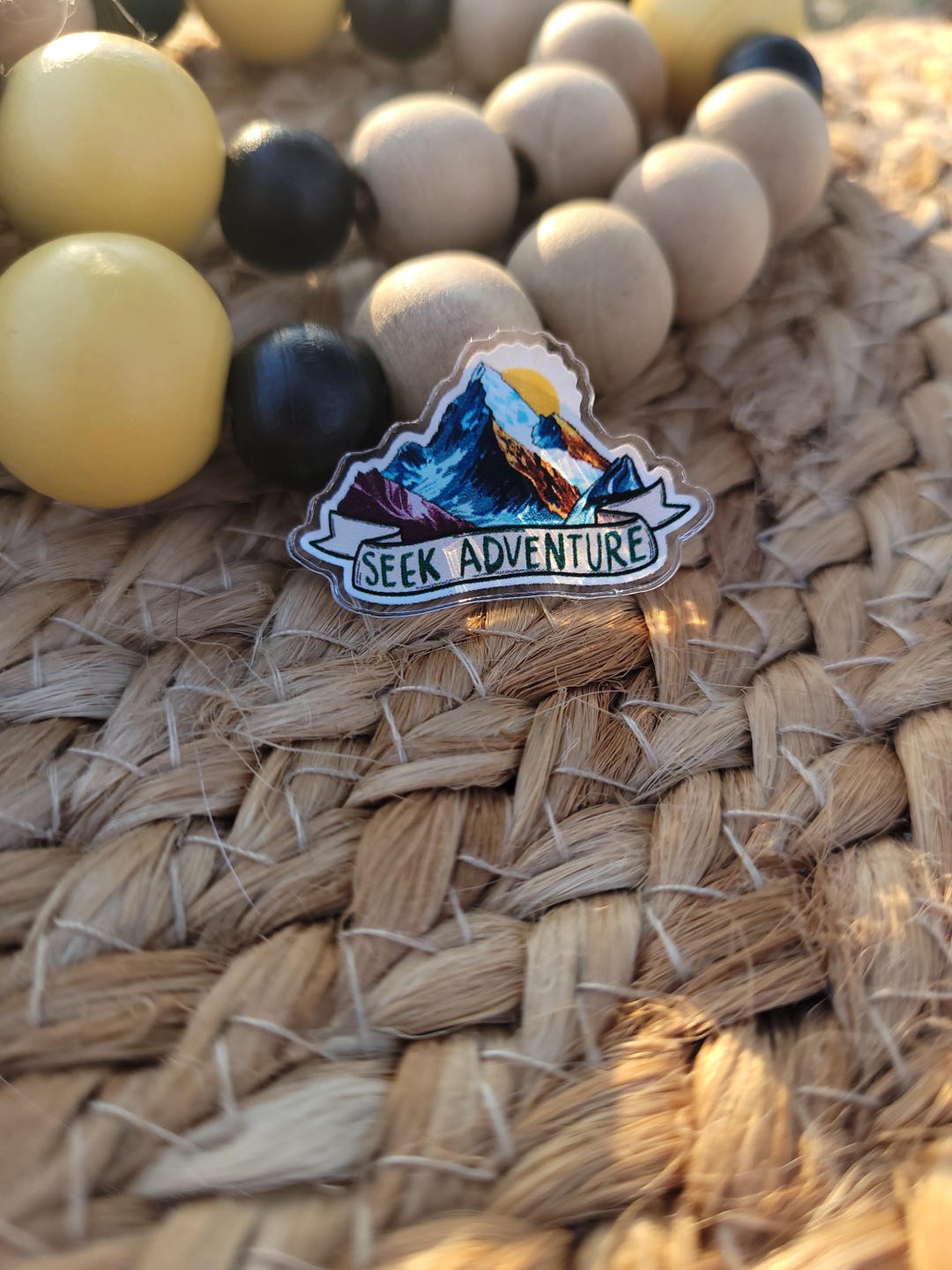 Seek Adventure Acrylic Pin | Adventure | Acrylic Pin | Jacket Pin ...