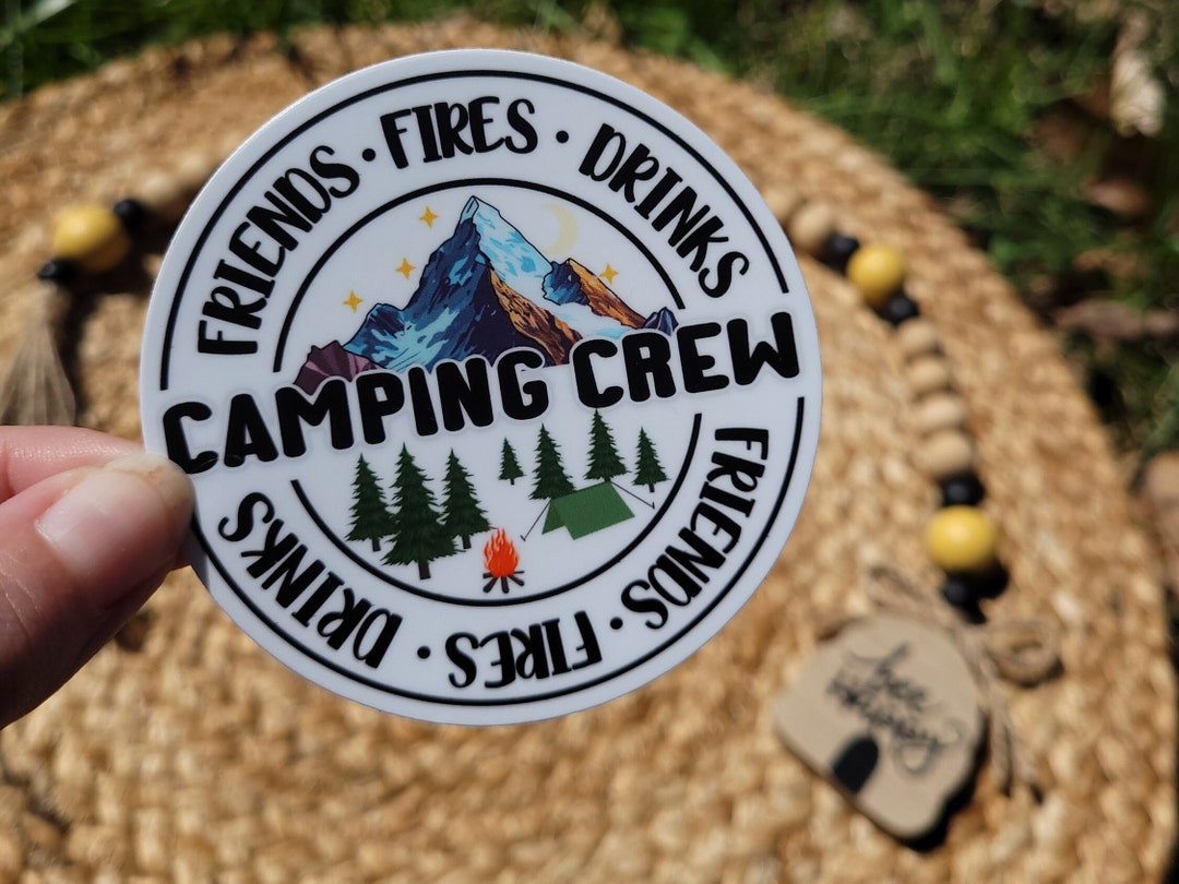 Camping Crew | Camping Friends | Drinks | Bonfire | Sticker | Vinyl ...