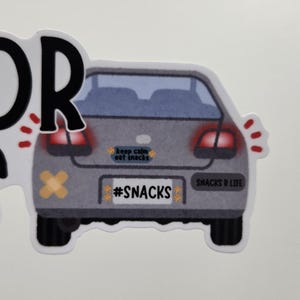 I Brake for Snacks Bumper Sticker – Funny Car Decal for Food Lovers ...