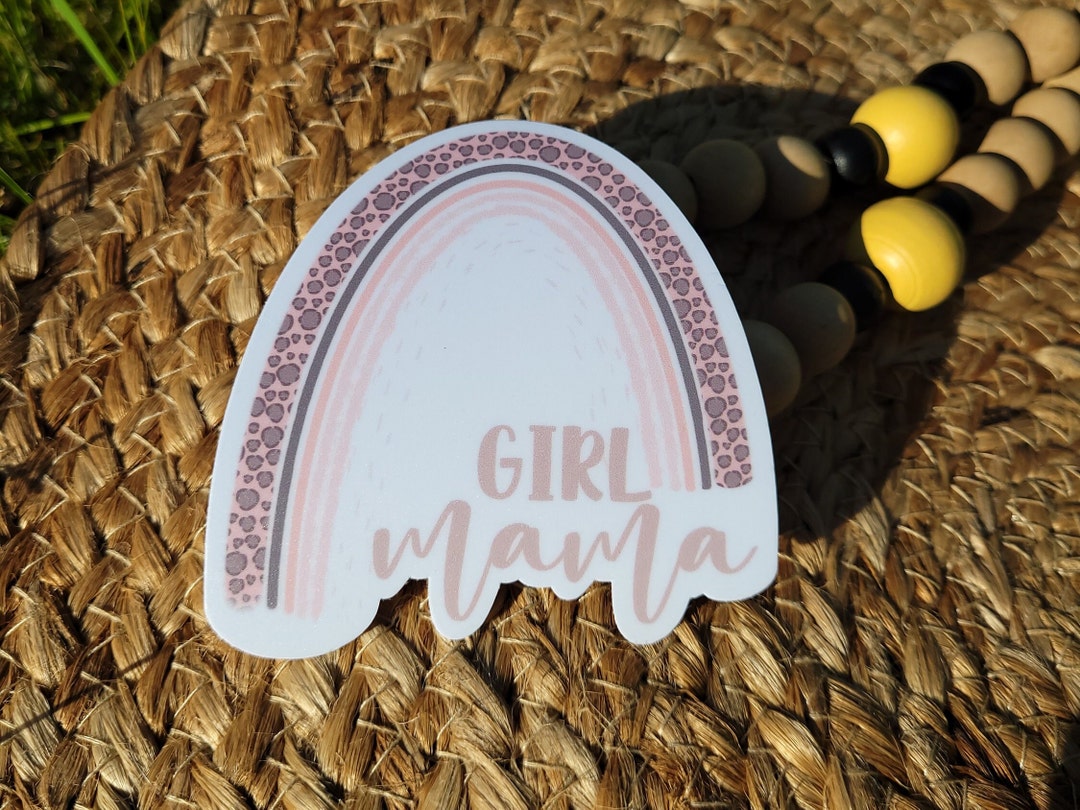 Girl Mama Sticker | Pink Rainbow | Sticker | Vinyl Decal | Water Bottle ...