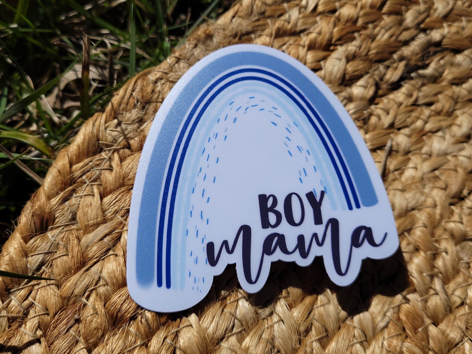 Boy Mama Sticker | Blue Rainbow | Sticker | Vinyl Decal | Water Bottle ...
