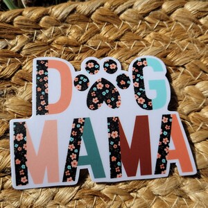Dog Mama Sticker Paw Print Sticker Vinyl Decal Water Bottle Sticker ...