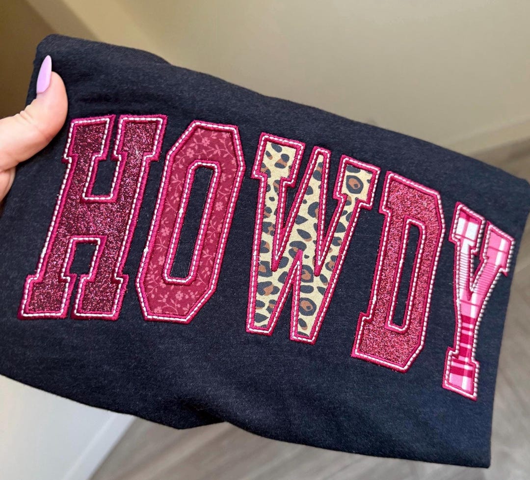 Texas Aggies “howdy” Embroidered Appliqué Shirt or Sweatshirt | Sparkle ...