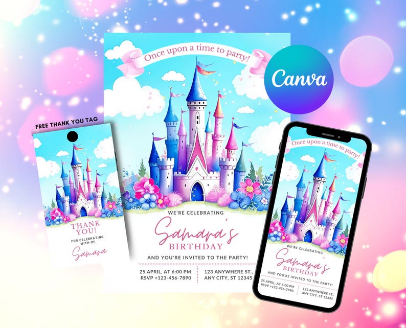 Princess Birthday Invitation | Once Upon a Time Party Evite | Royal ...