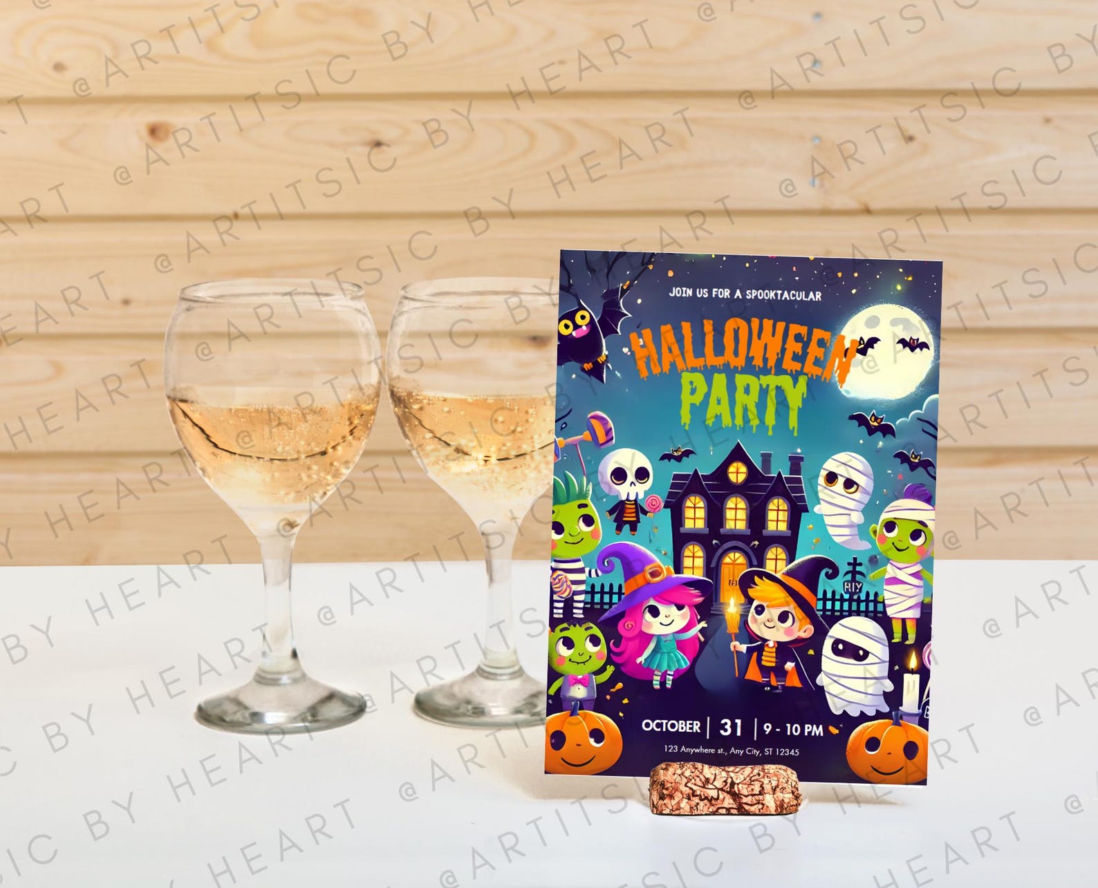 EDITABLE Kids Halloween Party Invitation, Cute Halloween Party, Spooky ...
