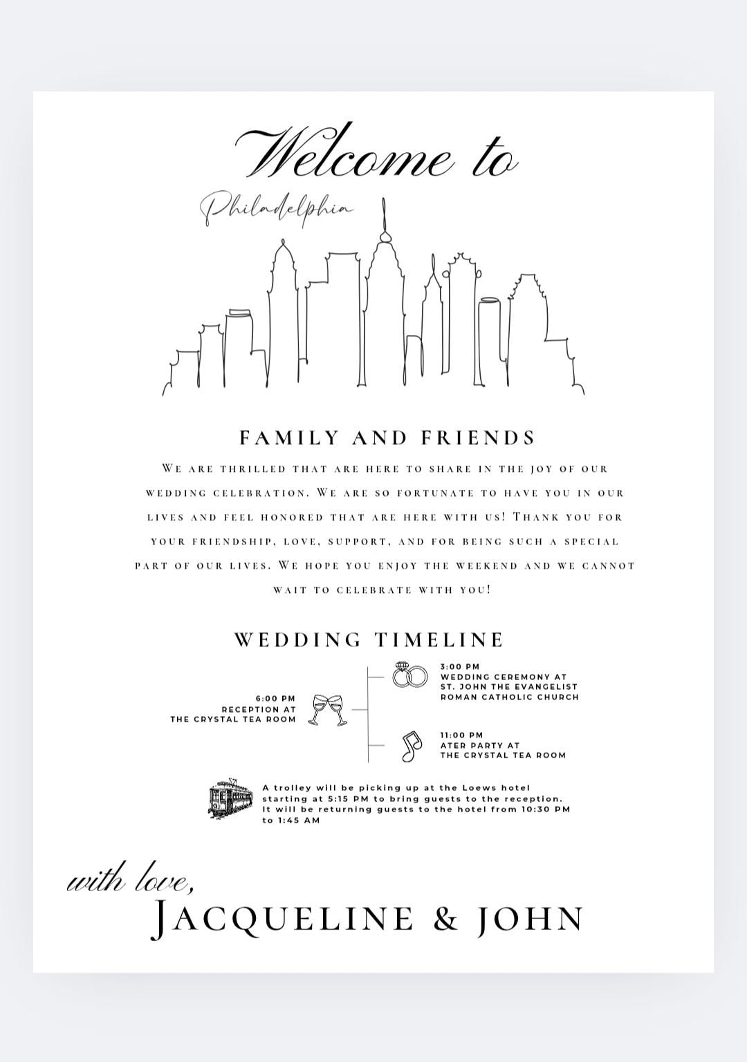 Wedding Welcome Card Digital Download - Etsy