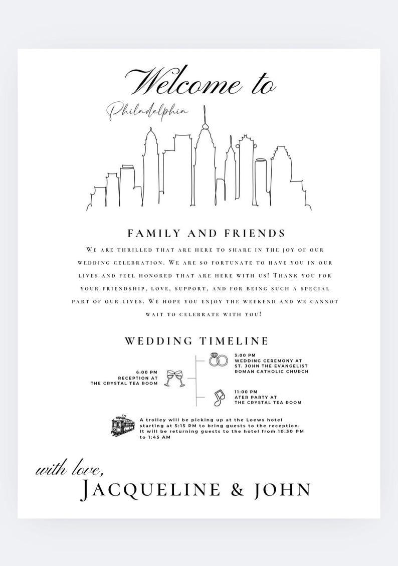 Wedding Welcome Card Digital Download - Etsy