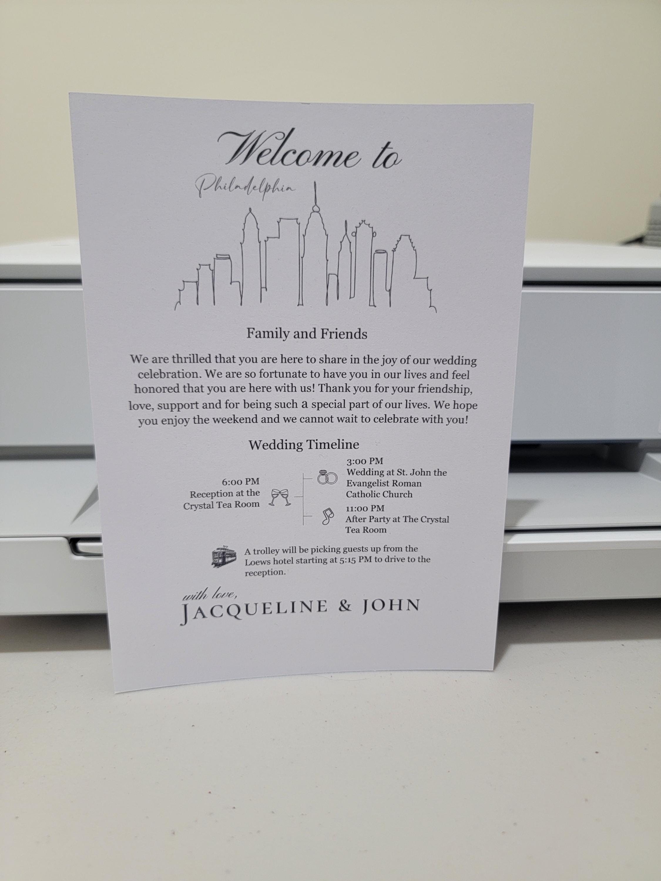 Wedding Welcome Card Digital Download - Etsy