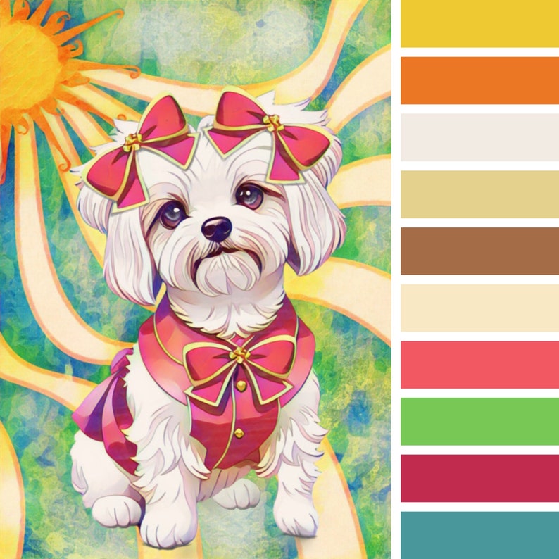 Flower Puppy Dog Coloring Page, Premium Adult Colouring Page, Grayscale ...