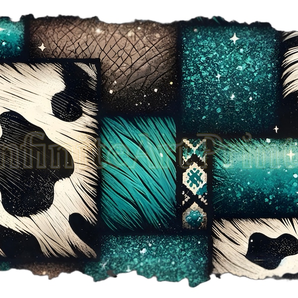 Turquoise Cowhide Background - Etsy