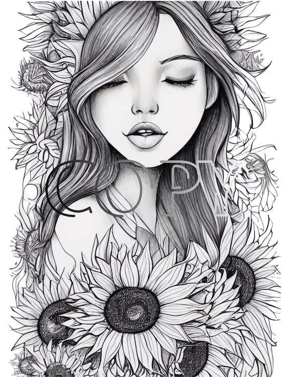 Girls Planting Flowers Coloring Pages
