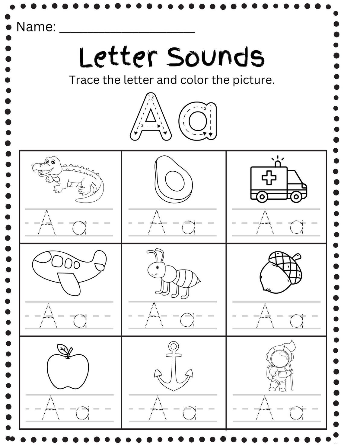 ABC 26 Page Alphabet Printable Phonics Worksheet, Letter Tracing ...