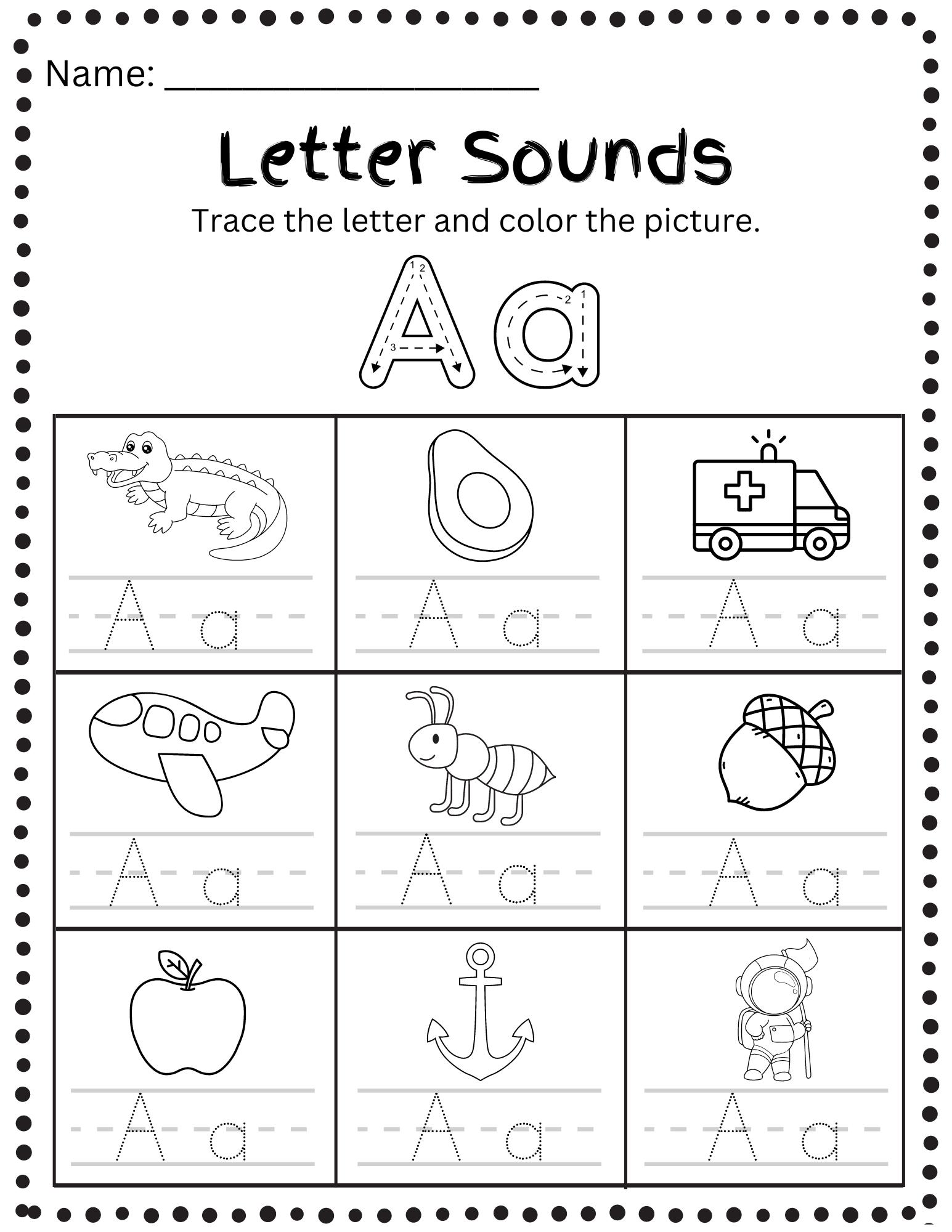 ABC 26 Page Alphabet Printable Phonics Worksheet, Letter Tracing ...