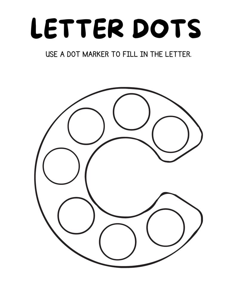 Alphabet Dab a Letter Sight Words, Preschool Kindergarten Activity (PDF ...