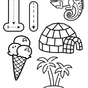 Printable ABC Tracing Coloring Worksheets, Preschool Kindergarten (PDF ...