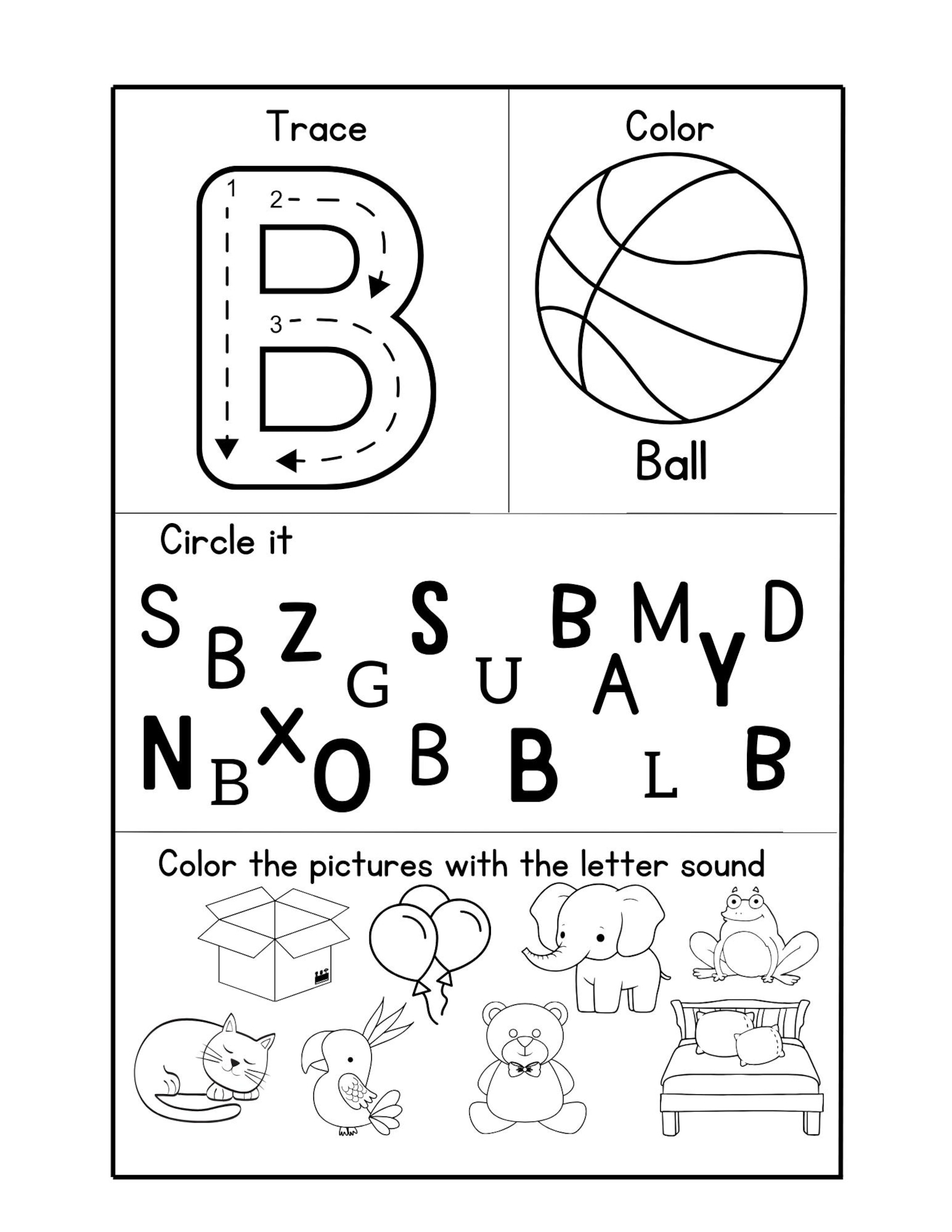 ABC 26 Page Alphabet Printable Phonics Worksheet, Preschool, Toddler ...