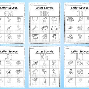 ABC 26 Page Alphabet Printable Phonics Worksheet, Letter Tracing ...