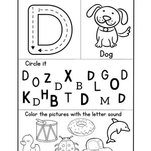 ABC 26 Page Alphabet Printable Phonics Worksheet, Preschool, Toddler ...