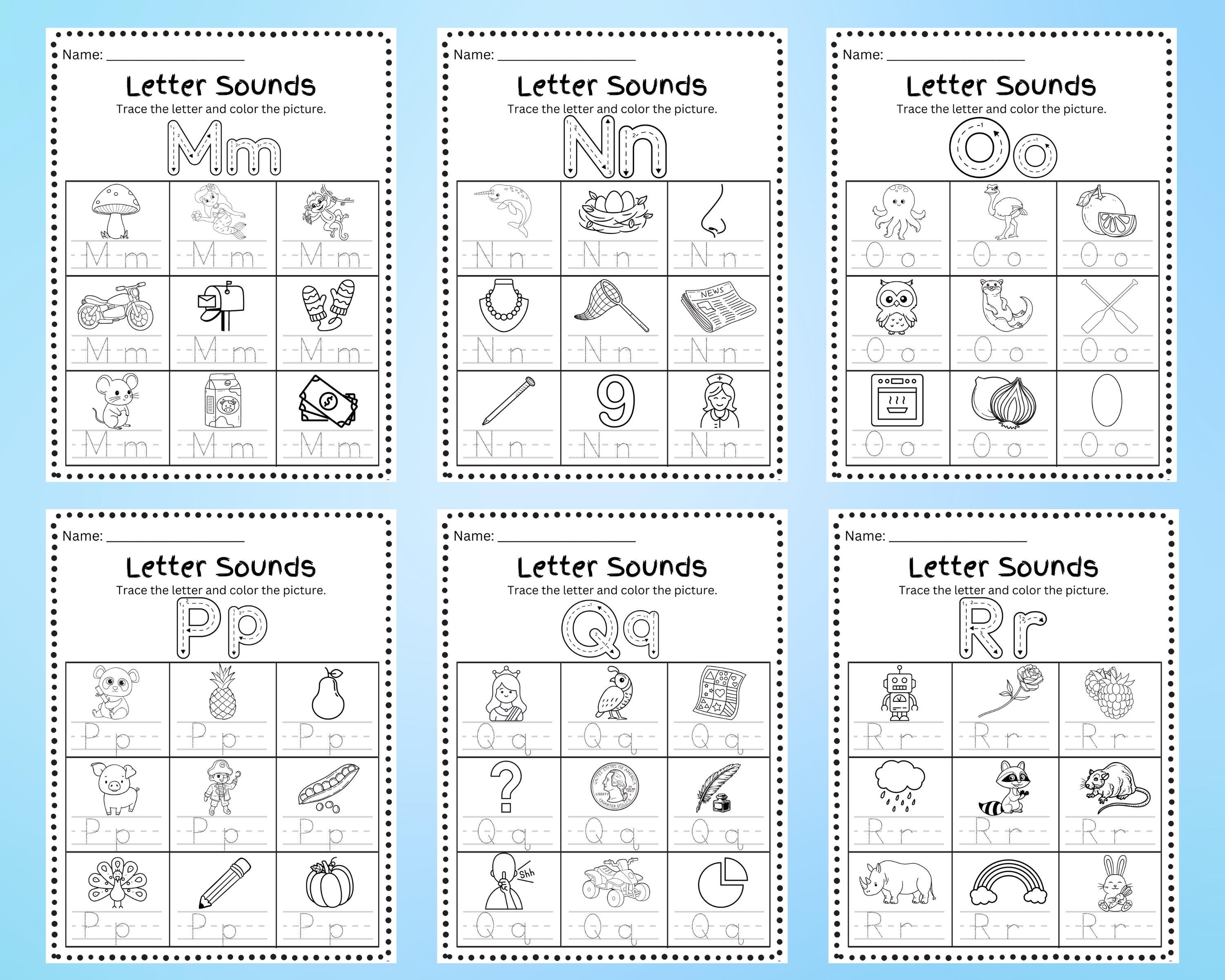 ABC 26 Page Alphabet Printable Phonics Worksheet, Letter Tracing ...