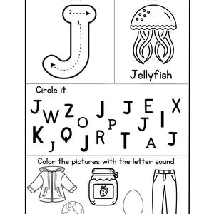 ABC 26 Page Alphabet Printable Phonics Worksheet, Preschool, Toddler ...