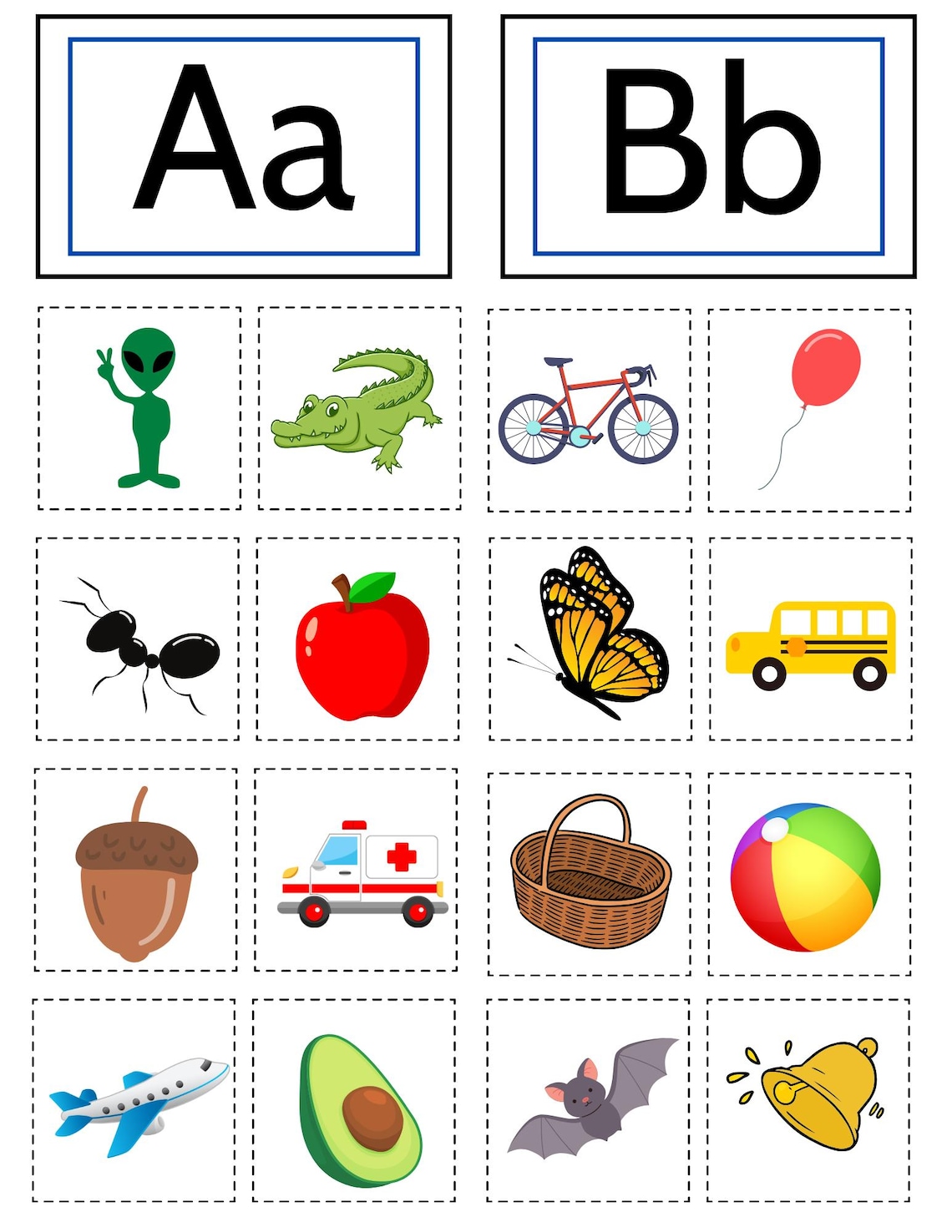 ALPHABET PHONICS Sorting, ABC Sound Matching Activity, Preschool ...