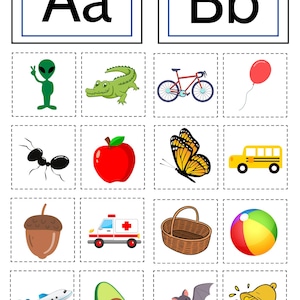 ALPHABET PHONICS Sorting, ABC Sound Matching Activity, Preschool ...