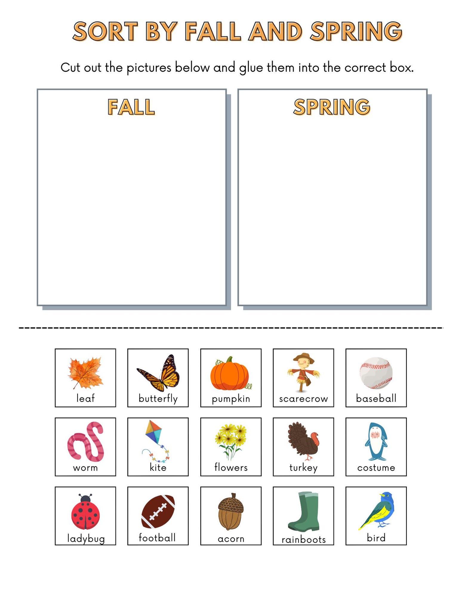 Printable Autumn Packet, 15 Pg Printable, Preschool, Kindergarten ...
