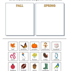 Printable Autumn Packet, 15 Pg Printable, Preschool, Kindergarten ...