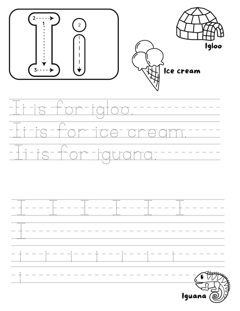 26 Printable ALPHABET & PHONICS Worksheets, Trace ABC, Preschool ...
