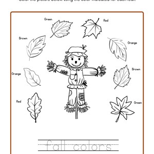Printable Autumn Packet, 15 Pg Printable, Preschool, Kindergarten ...