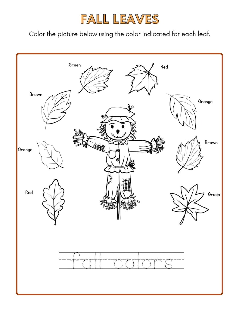Printable Autumn Packet, 15 Pg Printable, Preschool, Kindergarten ...