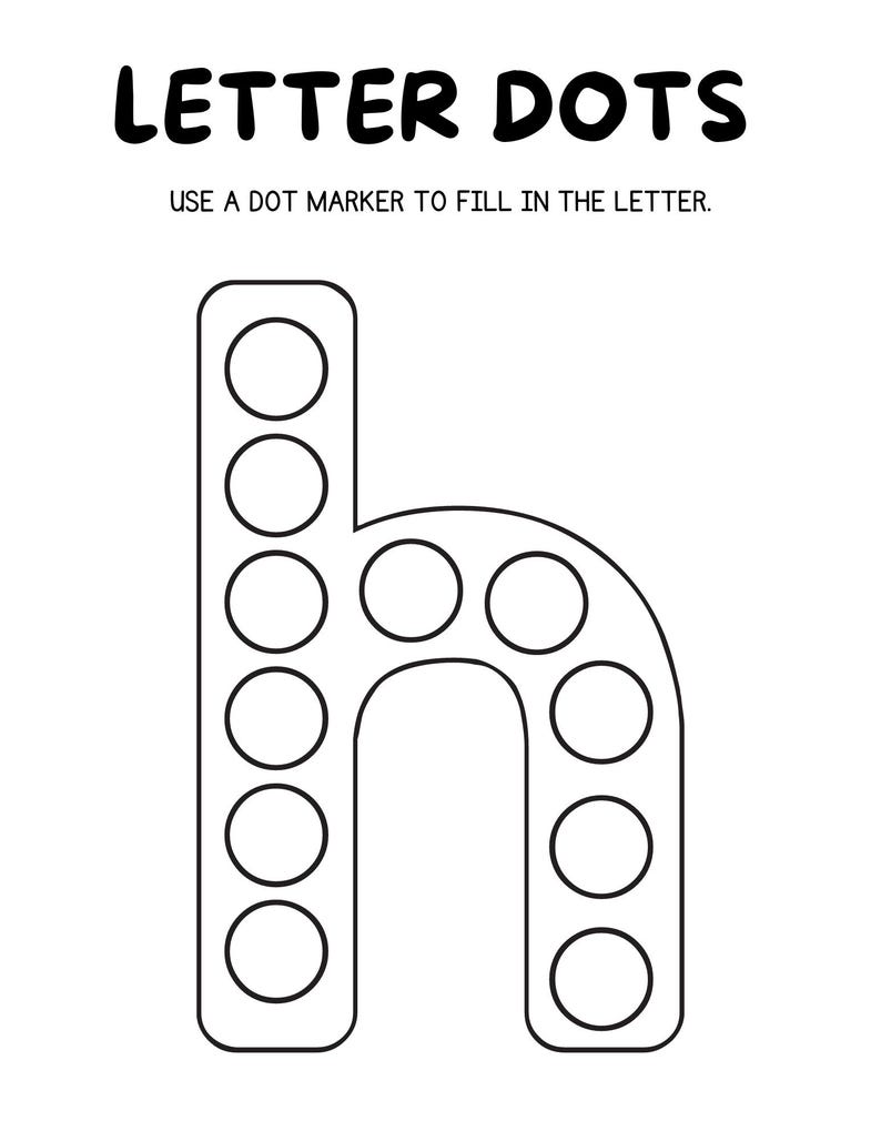 Alphabet Dab a Letter Sight Words, Preschool Kindergarten Activity (PDF ...