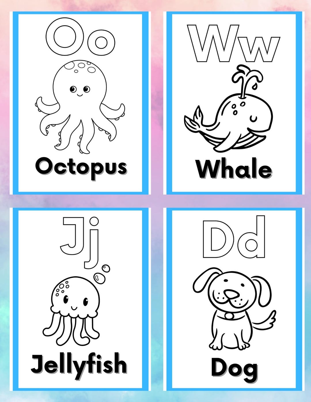 ABC Large Picture Toddler Coloring Printables, Alphabet Letters ...