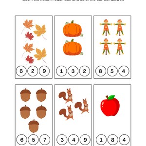 Printable Autumn Packet, 15 Pg Printable, Preschool, Kindergarten ...