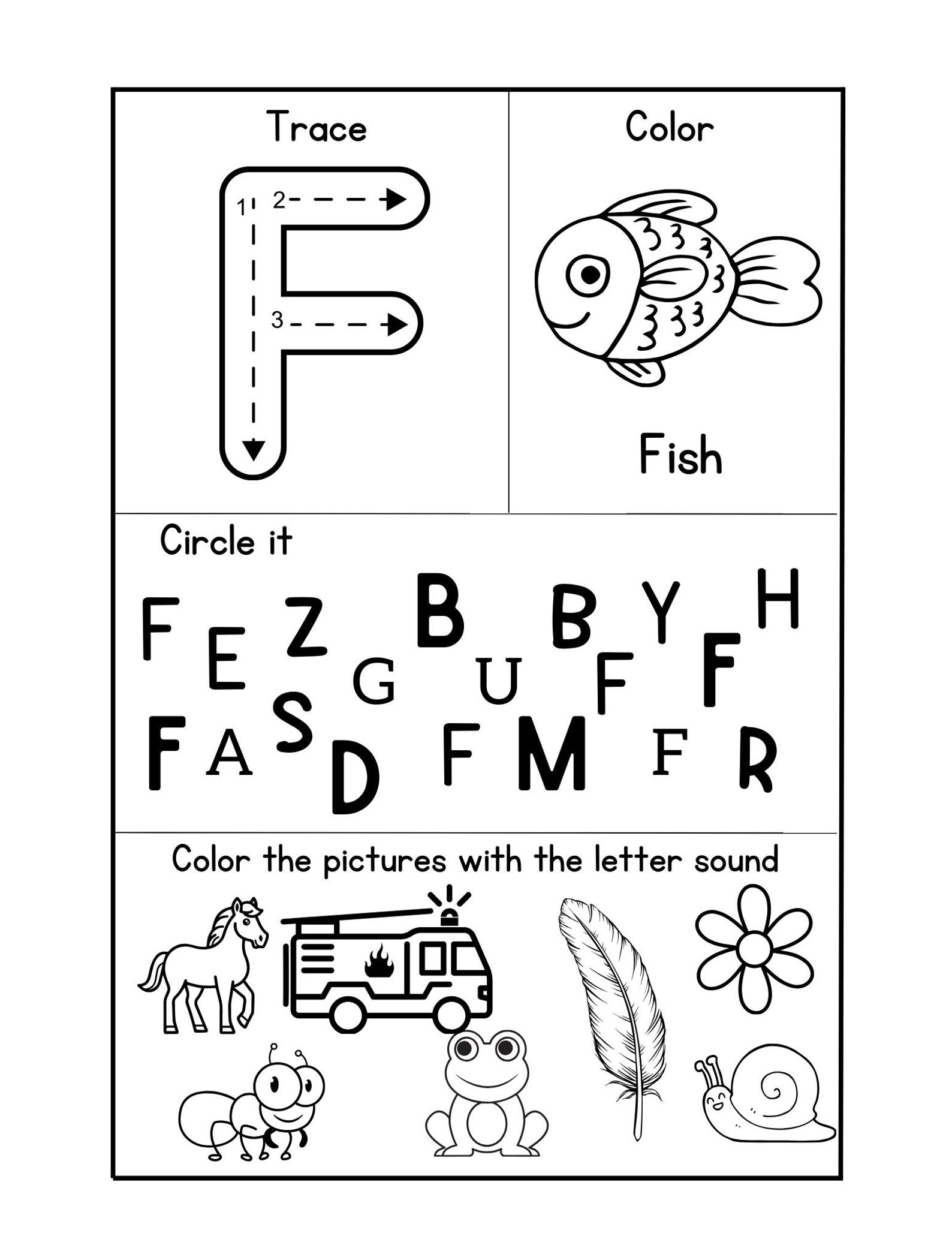 ABC 26 Page Alphabet Printable Phonics Worksheet, Preschool, Toddler ...