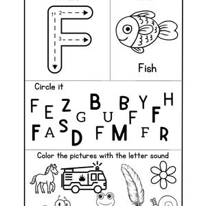 ABC 26 Page Alphabet Printable Phonics Worksheet, Preschool, Toddler ...