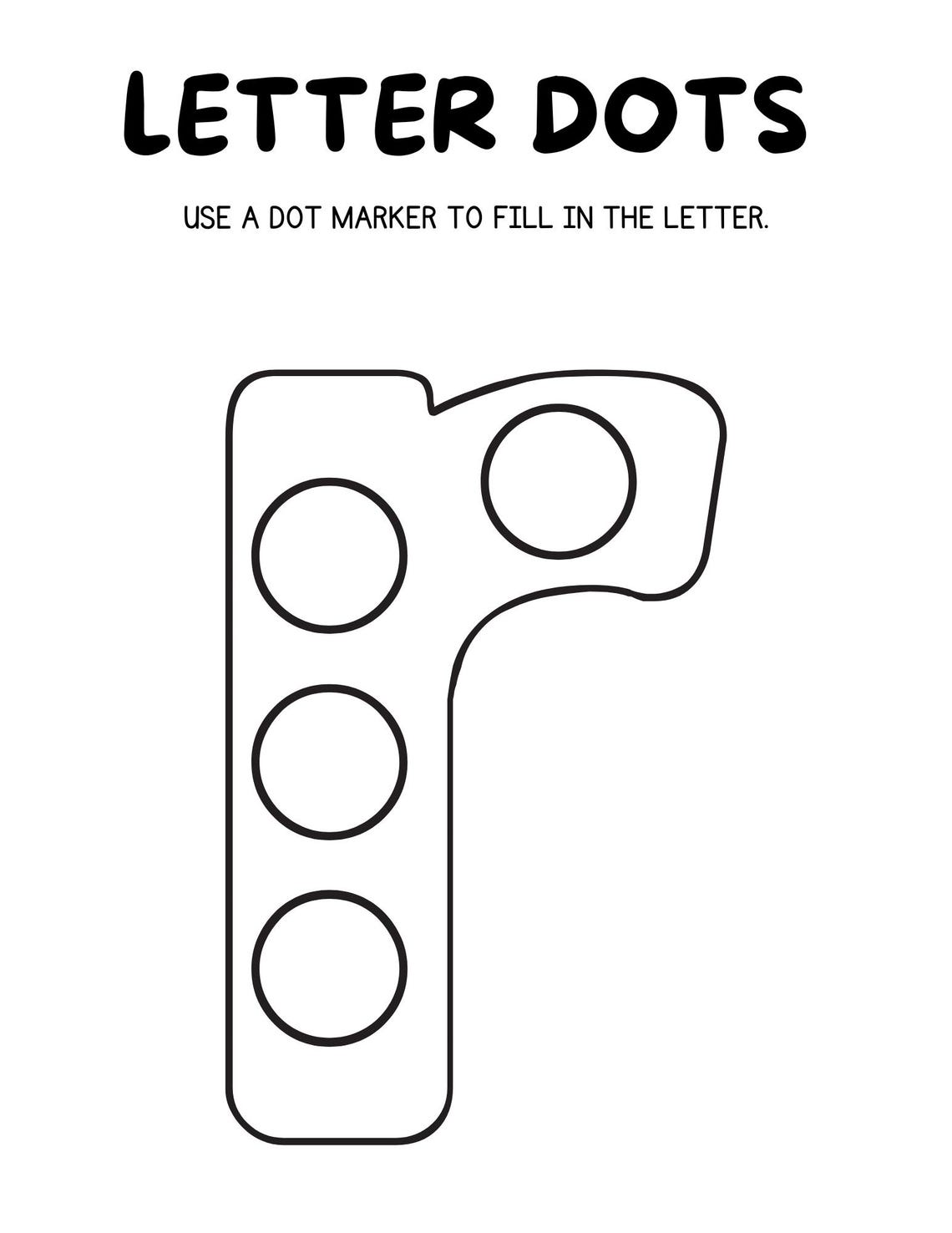 Alphabet Dab a Letter Sight Words, Preschool Kindergarten Activity (PDF ...