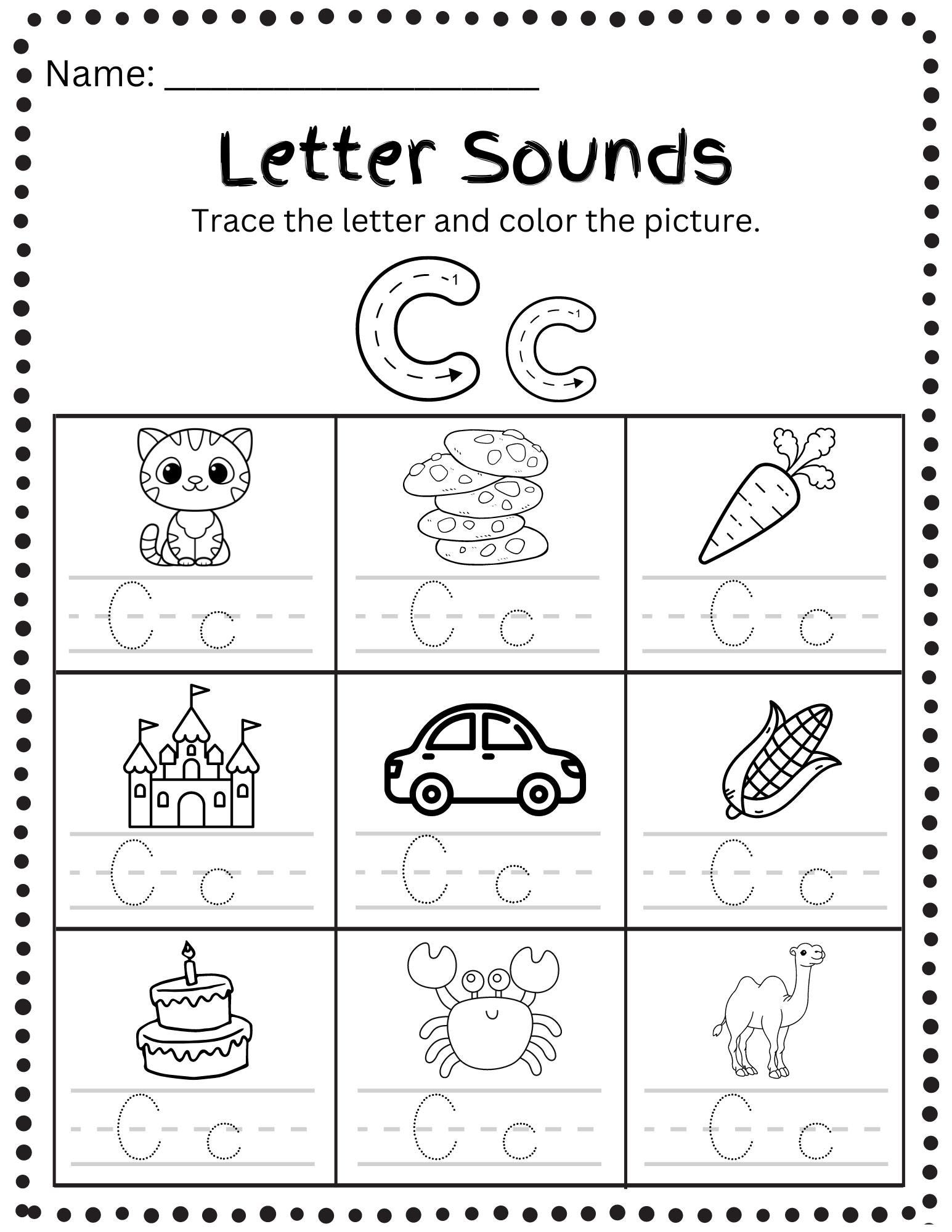 ABC 26 Page Alphabet Printable Phonics Worksheet, Letter Tracing ...