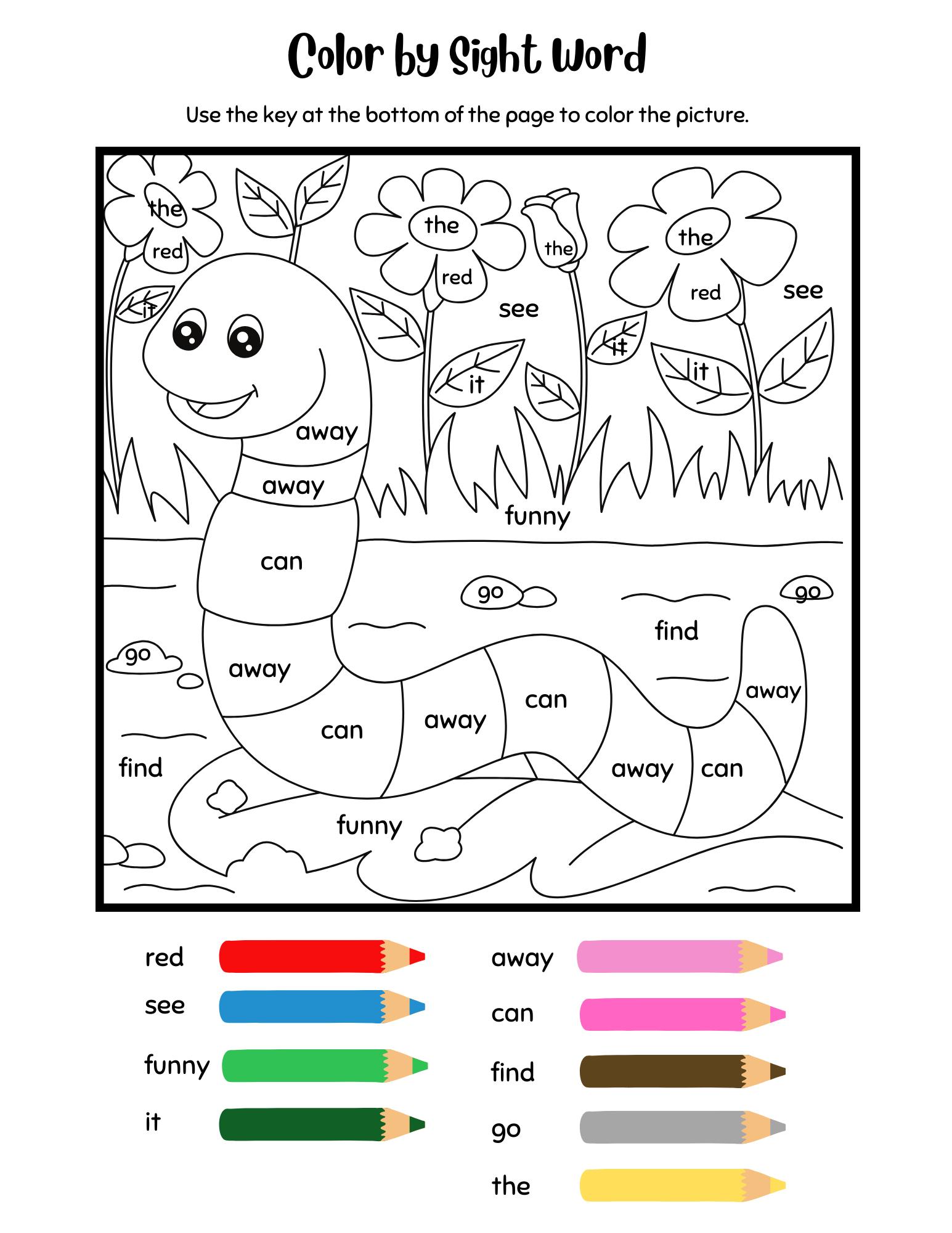 Sight Word Coloring Pages Pdf [2025]