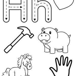 26 Printable ABC Tracing, Coloring Worksheets Preschool Kindergarten ...