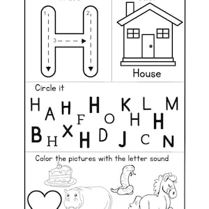 ABC 26 Page Alphabet Printable Phonics Worksheet, Preschool, Toddler ...