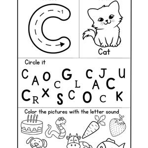 ABC 26 Page Alphabet Printable Phonics Worksheet, Preschool, Toddler ...