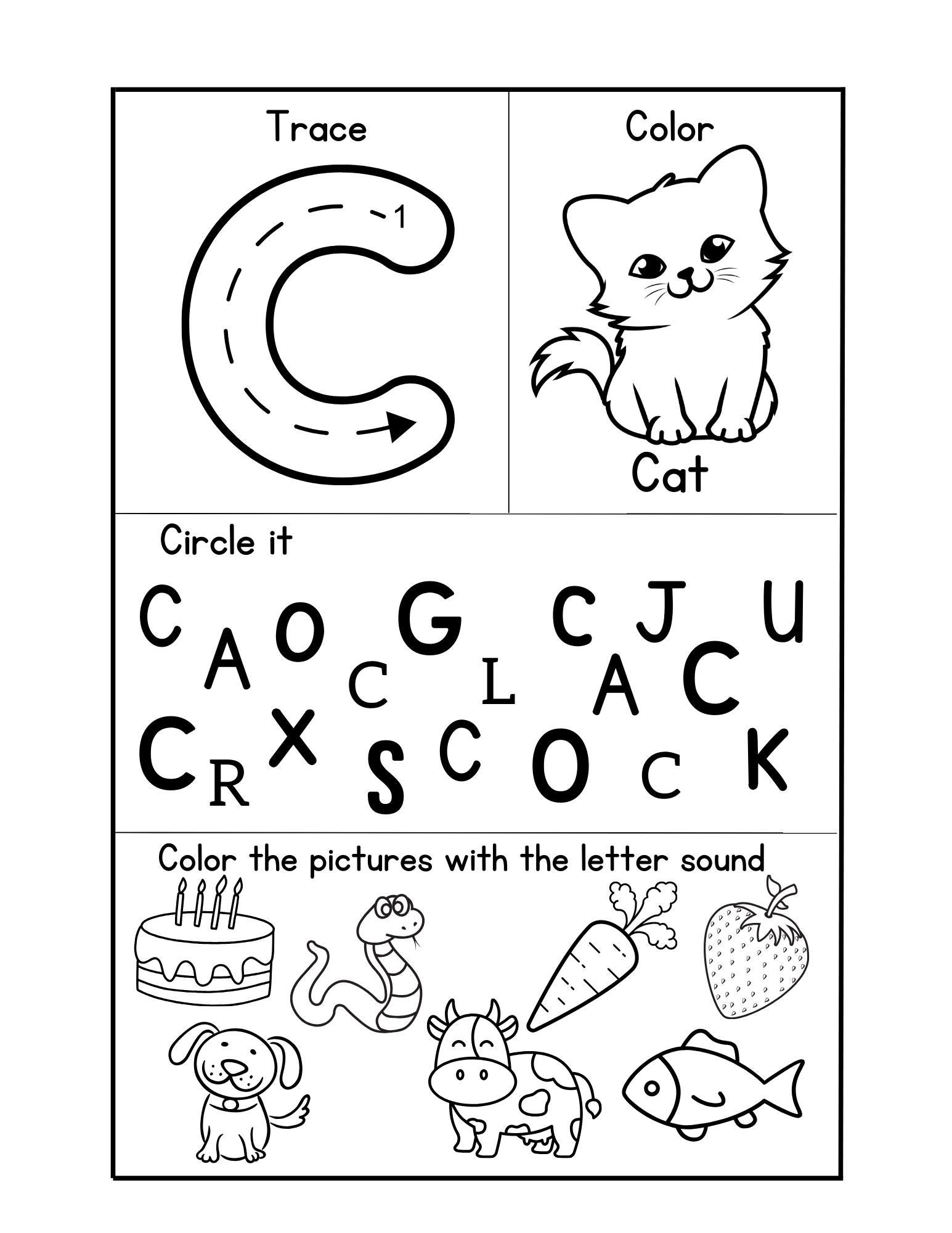 ABC 26 Page Alphabet Printable Phonics Worksheet, Preschool, Toddler ...