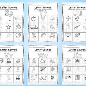 ABC 26 Page Alphabet Printable Phonics Worksheet, Letter Tracing ...