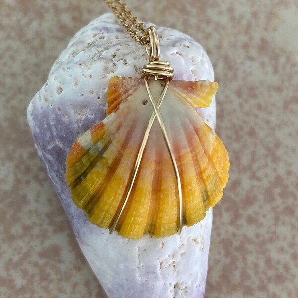 Sunrise Shell Necklace - Etsy