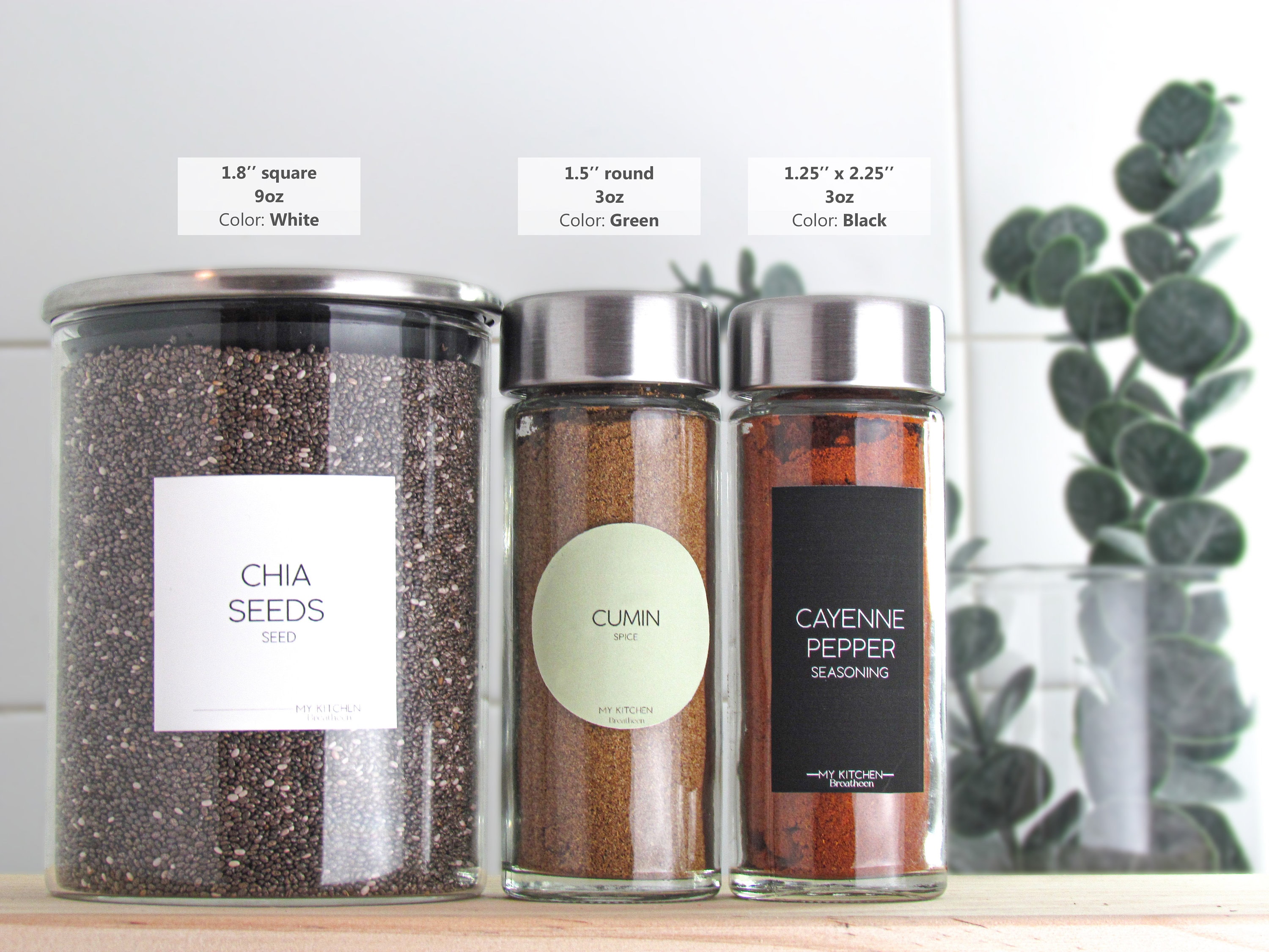 Modern Minimalist Label, Spice Labels, Pantry Labels, Pantry ...