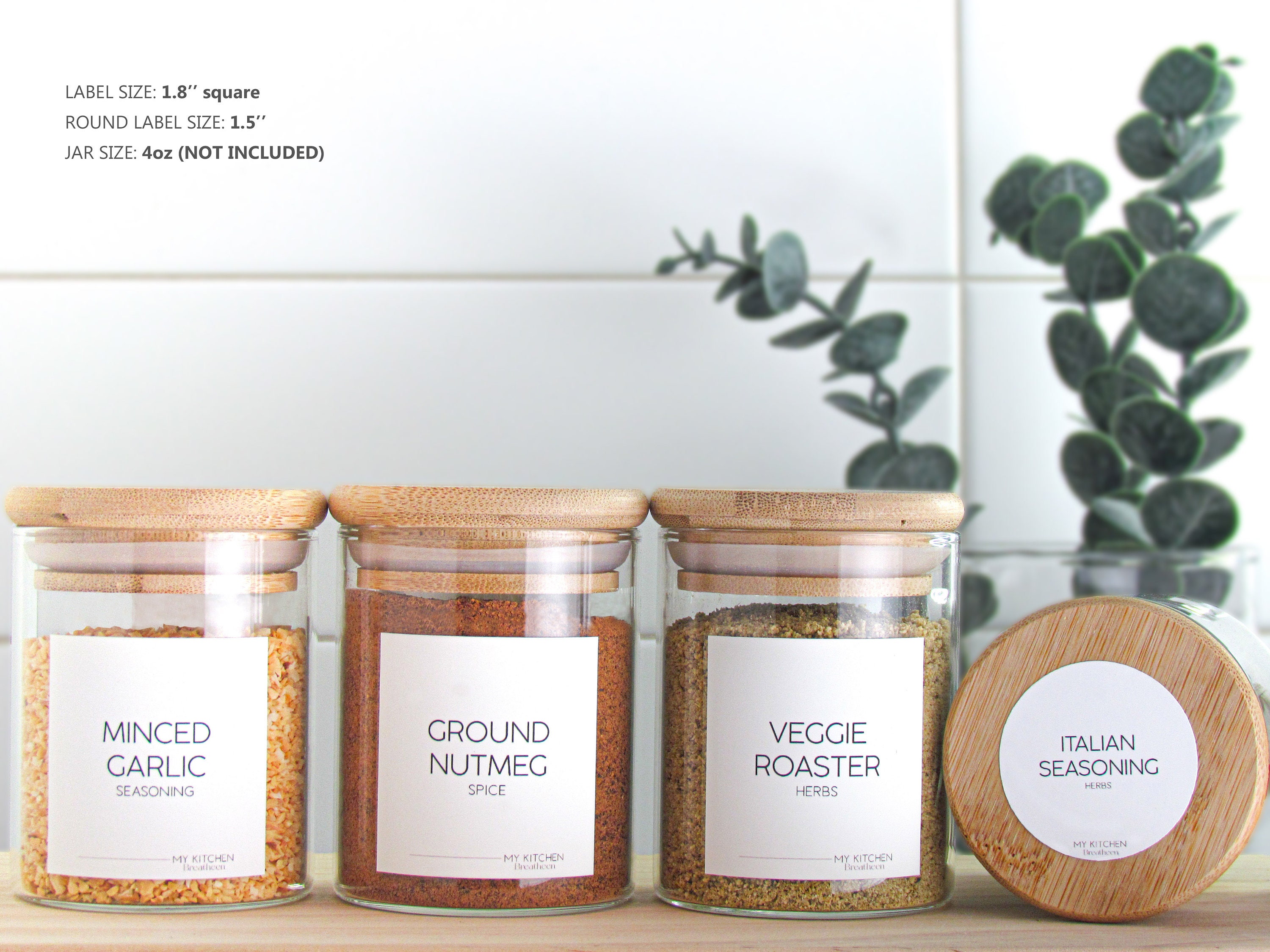 Modern Minimalist Label, Spice Labels, Pantry Labels, Pantry ...