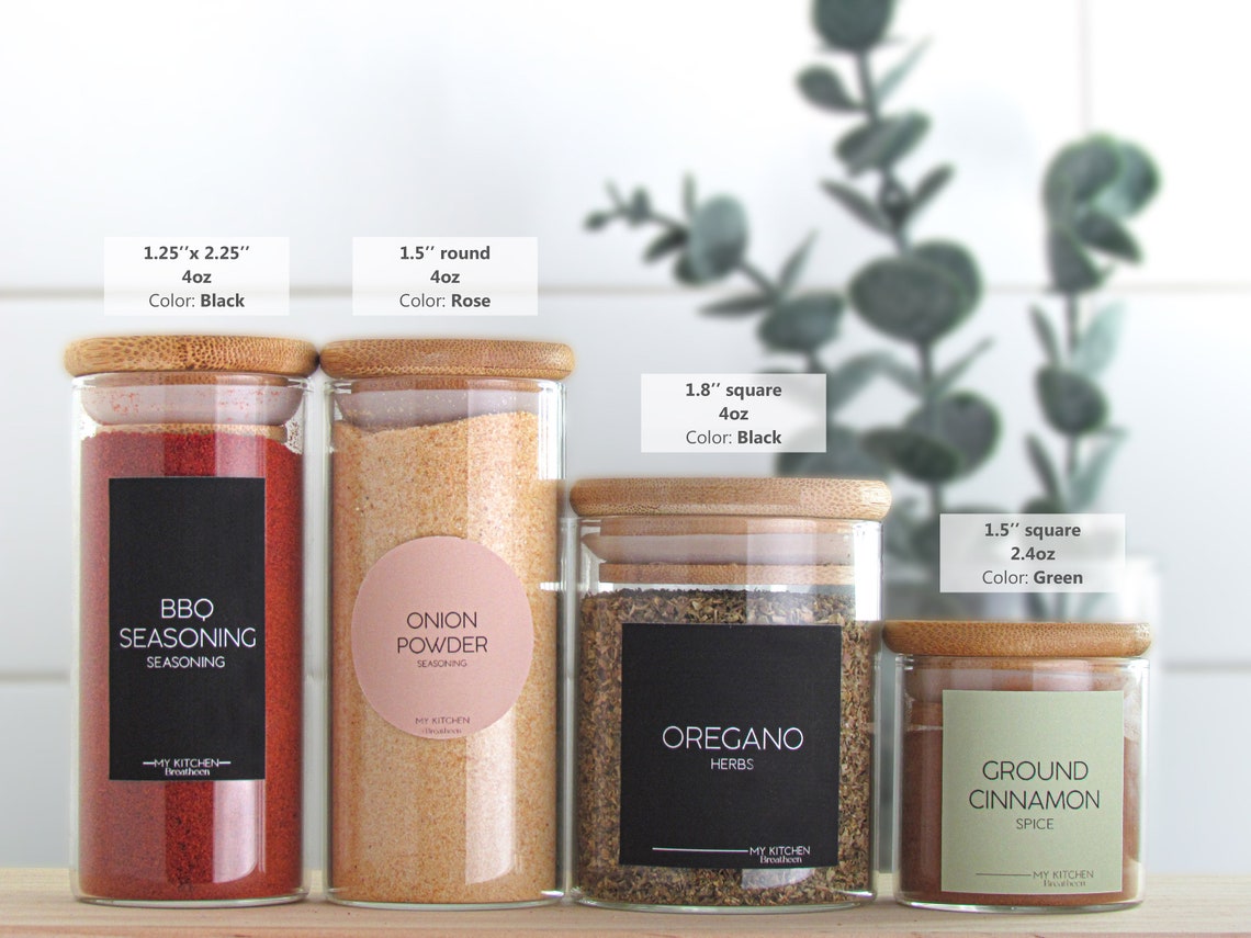 Modern Minimalist Label, Spice Labels, Pantry Labels, Pantry ...