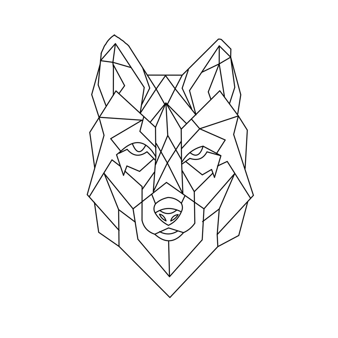 Wolf Line Drawing Digital Download - Etsy Canada